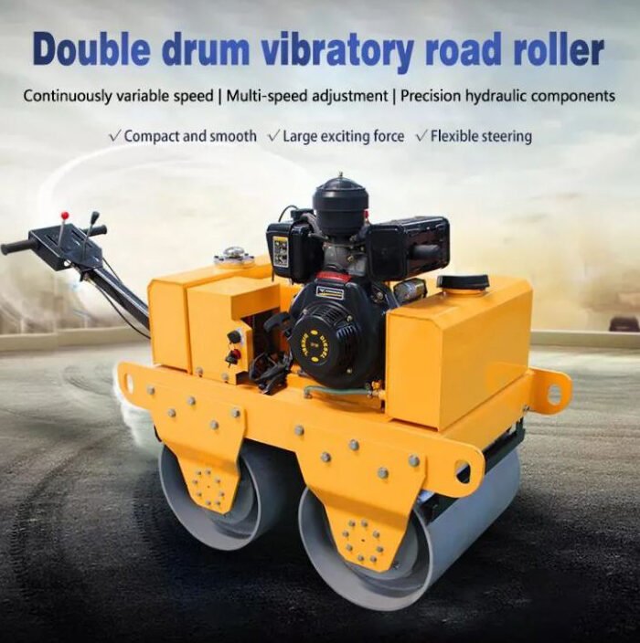 Diesel Double Drum Walk Behind Road Roller BD
